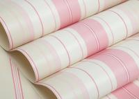 China Lovely Embossed Kids Bedroom Wallpaper , Colorful Childrens Striped Wallpaper for sale