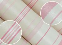 China Lovely Embossed Kids Bedroom Wallpaper , Colorful Childrens Striped Wallpaper for sale