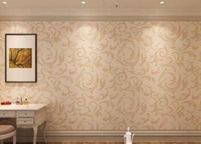 China Eco-friendly Non-woven Interior Wallpaper , European Style Leaf Pattern Wallpaper for sale