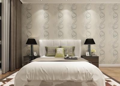 China Embossed Asian Inspired Wallpaper , Leaf Pattern Washable Vinyl Wall Coverings for sale