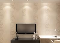 China 0.53*10M Washable Vinyl Wallpaper Embossed Circle Stripes for Living Room for sale