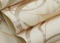 China 0.53*10M Washable Vinyl Wallpaper Embossed Circle Stripes for Living Room for sale