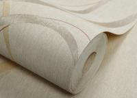 China 0.53*10M Washable Vinyl Wallpaper Embossed Circle Stripes for Living Room for sale