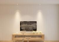 China Creamy White Stripes Contemporary Wallpaper for Home , Non Permanent Wallpaper for sale