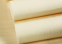 China Creamy White Stripes Contemporary Wallpaper for Home , Non Permanent Wallpaper for sale