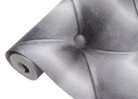 China 3D Effect European Style Black and White Leather Pattern Wallpaper for sale