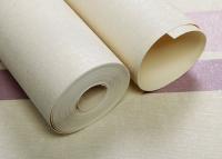 China White and Purple Contemporary Wall Coverings for Bedrooms , Removable Kids Wallpaper for sale