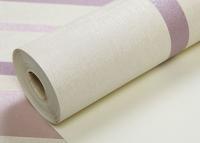 China White and Purple Contemporary Wall Coverings for Bedrooms , Removable Kids Wallpaper for sale