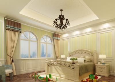 China Waterproof Vinyl Wall Coverings Embossed Stripes Pattern Wallpaper For Bedroom 0.53*10M for sale