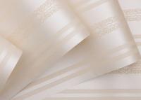 China Removable Modern Striped Wallpaper for Home Decoration , Champagne Stripes Pattern for sale