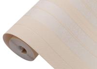 China Non-woven Luxury Bedroom Striped Wallpaper Embossed Grey Color 0.53*10M for sale