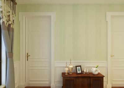 China Simple White Grey Yellow Contemporary Wallpaper for Walls , Interior Wallpaper for sale