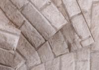 China Removable Chinese Style 3D Brick Effect Wallpaper with White Grey Color , CSA standard for sale