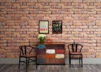 China White and Red Brick Wallpaper for Walls / Non woven Brick Embossed Wallpaper ISO for sale