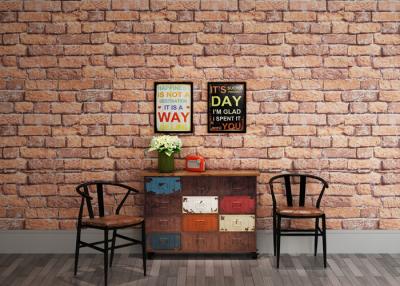 China White and Red Brick Wallpaper for Walls / Non woven Brick Embossed Wallpaper ISO for sale