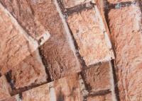 China White and Red Brick Wallpaper for Walls / Non woven Brick Embossed Wallpaper ISO for sale