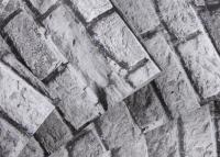 China Non Woven Grey Real Looking Brick Wallpaper Embossed 3D Effect , 0.53*10M Size for sale