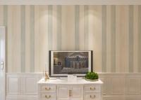 China Waterproof Contemporary Wall Coverings / Non woven Vertical Striped Wallpaper for sale
