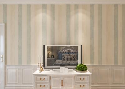 China Waterproof Contemporary Wall Coverings / Non woven Vertical Striped Wallpaper for sale