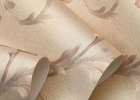 China Waterproof Country Style Wallpaper / Gold Foil Wallpaper with Floral Pattern for sale