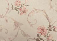 China Waterproof Country Style Wallpaper / Gold Foil Wallpaper with Floral Pattern for sale
