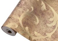 China Romantic Floral Country Flower Wallpaper Removable Gold Foil Material 0.53*10M for sale