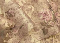 China Romantic Floral Country Flower Wallpaper Removable Gold Foil Material 0.53*10M for sale