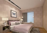 China Moisture Proof Embossed Vinyl Wallpaper Pink Plaid Pattern for Bedroom for sale