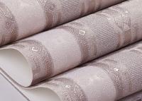 China Moisture Proof Embossed Vinyl Wallpaper Pink Plaid Pattern for Bedroom for sale