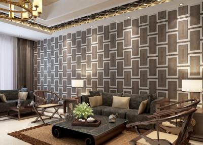 China Eco - friendly Waterproof Living Room Wallpaper , Embossed Vinyl Wallpaper for sale