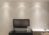 China Waterproof Silver Rustic Floral Wallpaper , Removable Embossed Vinyl Wallpaper for sale