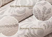 China Creamy White Floral Pattern Removable Wall Coverings , Bedroom Decoration Wallpaper for sale