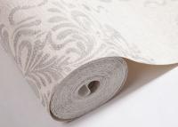 China Creamy White Floral Pattern Removable Wall Coverings , Bedroom Decoration Wallpaper for sale