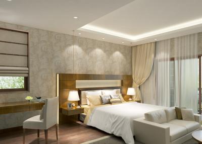 China Grey Removable Embossed Floral Pattern Country Bathroom Wallpaper / Wall Coverings for sale