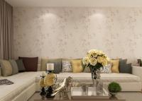 China Vinyl Rustic Floral Wallpaper with Light Pink color for Living Room for sale