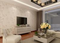 China Vinyl Rustic Floral Wallpaper with Light Pink color for Living Room for sale