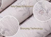China Vinyl Rustic Floral Wallpaper with Light Pink color for Living Room for sale