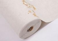 China Beautiful Light Pink Rustic Floral Wallpaper Waterproof for Hotel , House for sale