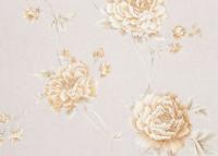 China Beautiful Light Pink Rustic Floral Wallpaper Waterproof for Hotel , House for sale