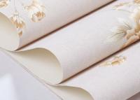 China Beautiful Light Pink Rustic Floral Wallpaper Waterproof for Hotel , House for sale
