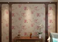 China Waterproof Floral Rustic Black White Purple Wallpaper Embossed Vinyl Wallcovering for sale