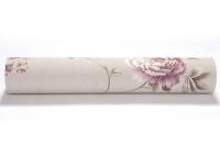China Waterproof Floral Rustic Black White Purple Wallpaper Embossed Vinyl Wallcovering for sale
