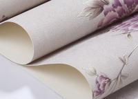 China Waterproof Floral Rustic Black White Purple Wallpaper Embossed Vinyl Wallcovering for sale