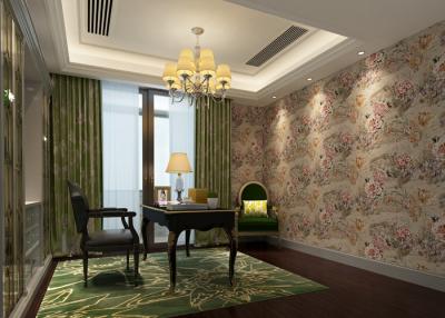 China Removable Retro Vintage Wallpaper , Vinyl Floral Wallpaper with Waterproof for sale