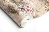China Removable Retro Vintage Wallpaper , Vinyl Floral Wallpaper with Waterproof for sale