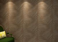 China Home Furnishing Washable Vinyl Wallpaper Embossed Brown Leaf Pattern for sale