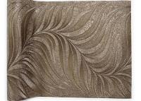 China Home Furnishing Washable Vinyl Wallpaper Embossed Brown Leaf Pattern for sale