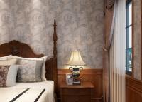 China Warm Light Pink Rustic Embossed Wallpaper with Floral Pattern for Household for sale