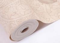 China Waterproof Apricot Rustic Style House Decoration Wallpaper with Floral Pattern for sale