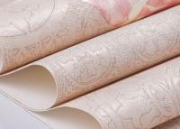 China Waterproof Apricot Rustic Style House Decoration Wallpaper with Floral Pattern for sale